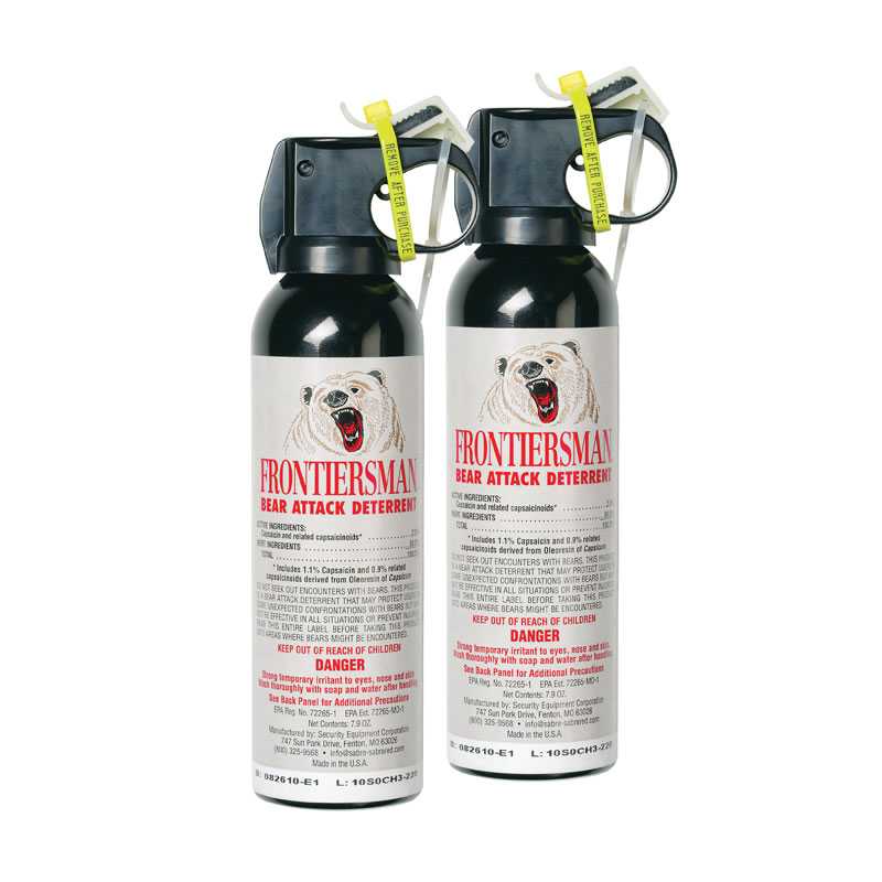 Frontiersman Bear Spray Combo Pack - Pack Of 2 7.9 Oz Canisters - Sky ...