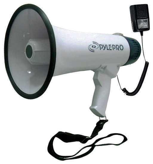 Pyle Pro Professional Dynamic Megaphone With Recording Detachable ...