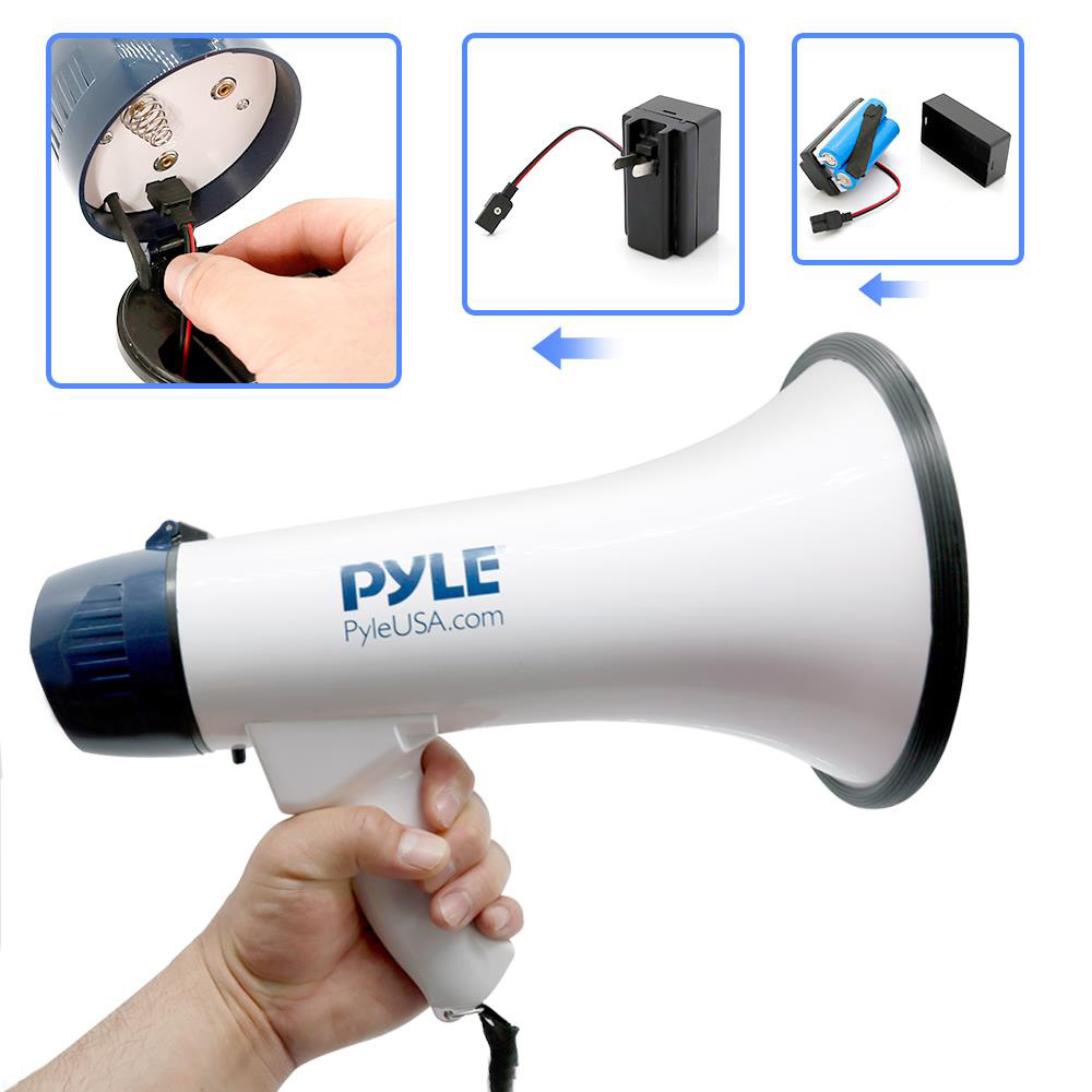 Pyle Pro Professional Dynamic Megaphone With Recording Detachable ...