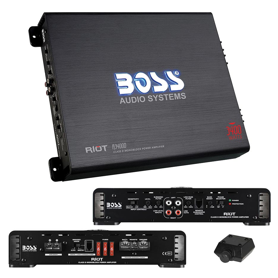 Boss Riot Class D Monoblock Amplifier 3400W Max - Sky Tactical